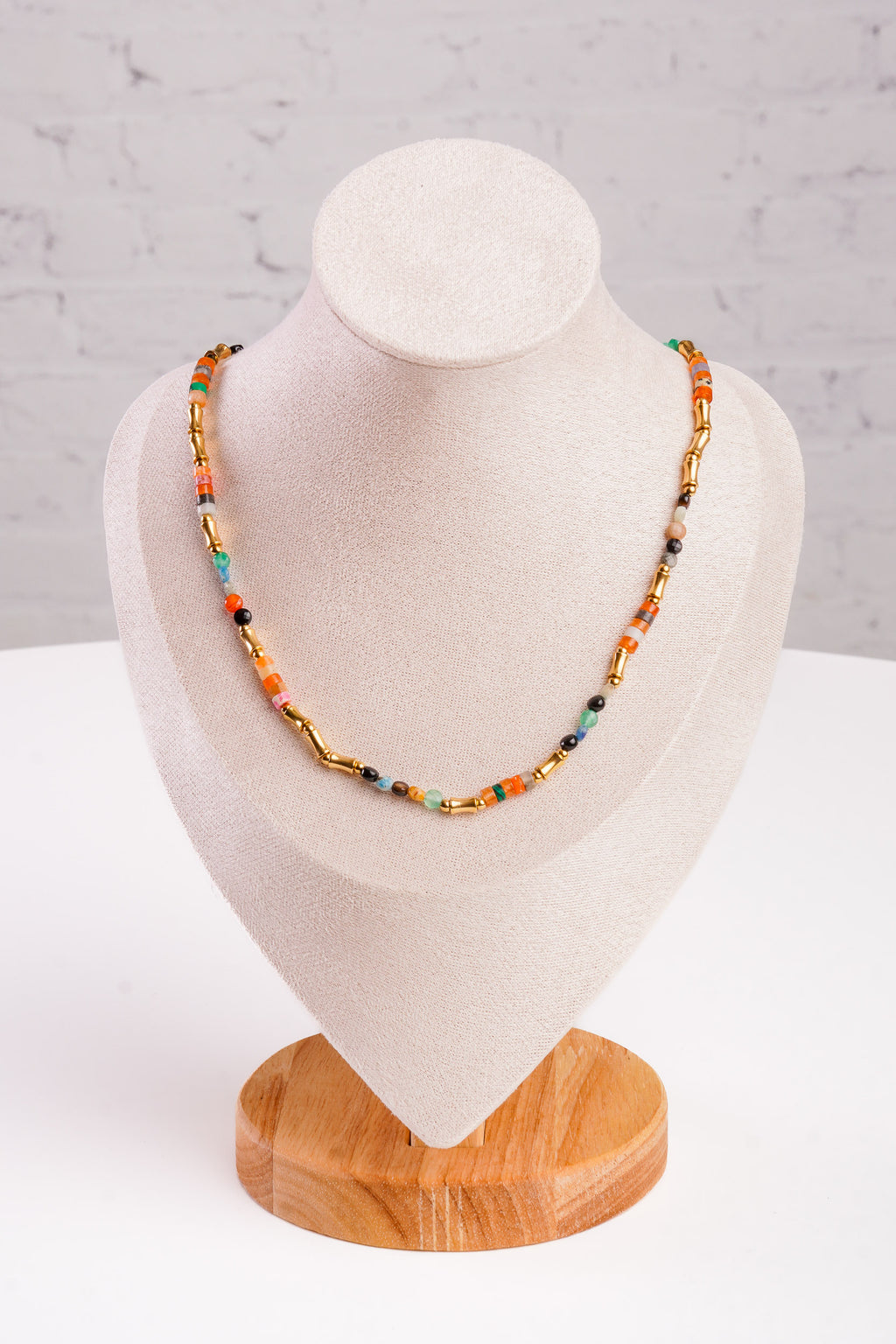 Multi Bead Necklace – Red Clover