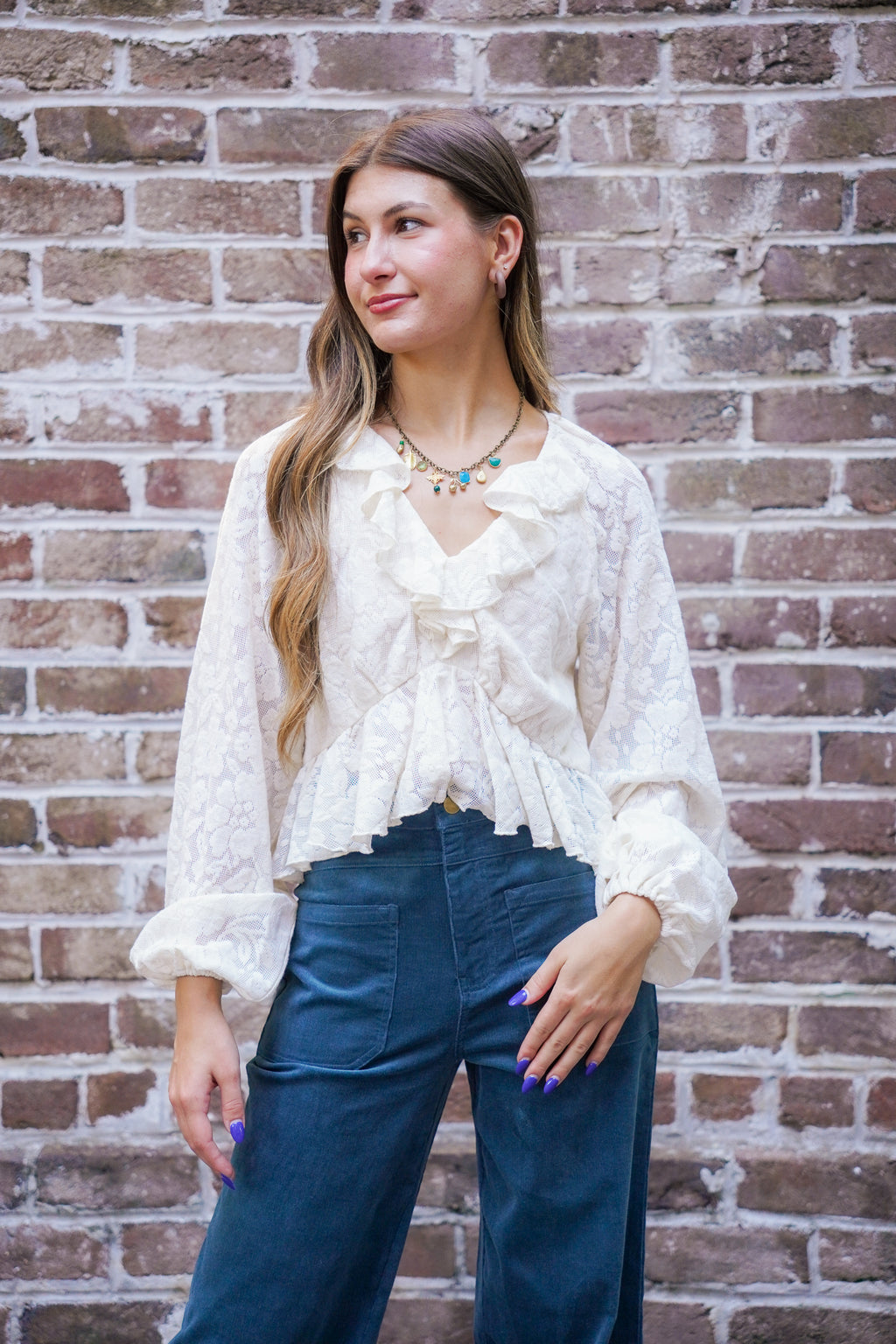 Romantic Lace Top – Red Clover